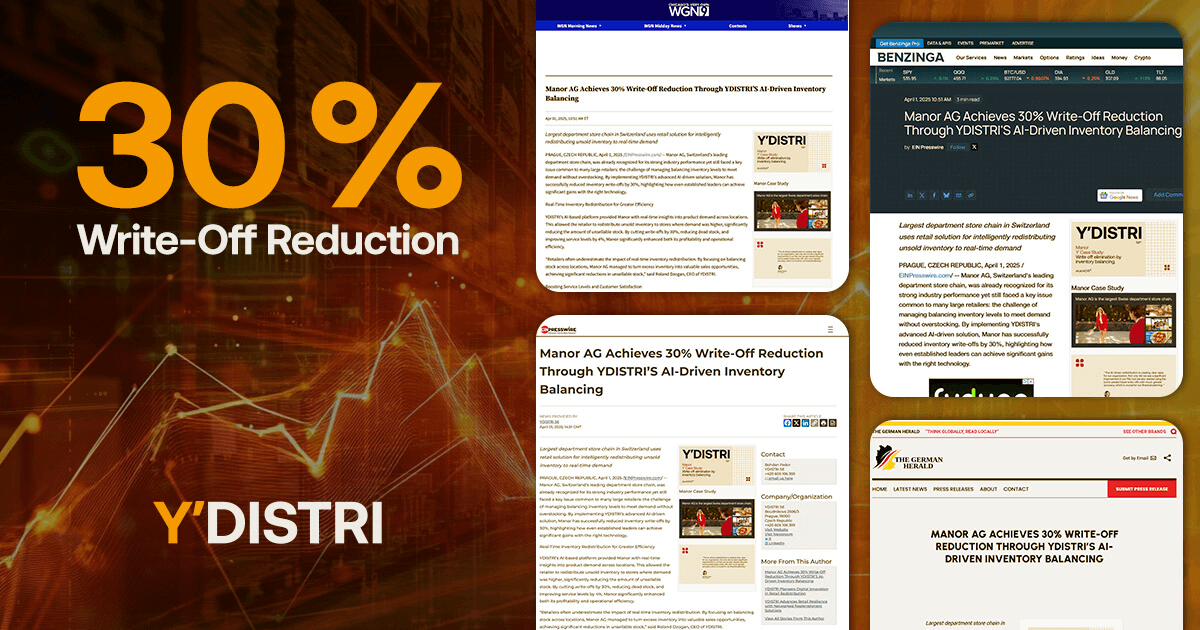 Manor AG Achieves 30% Write-Off Reduction Through YDISTRI's AI-Driven Inventory Balancing | YDISTRI